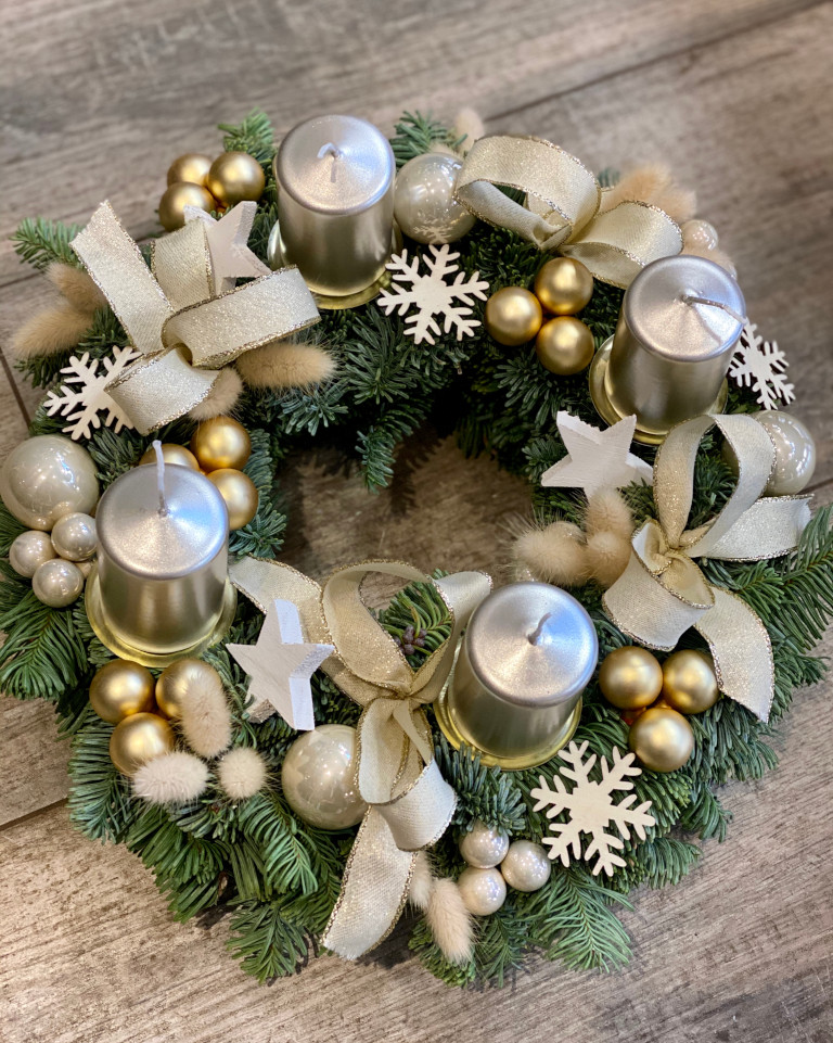 couronne-avent-golden-christmas - Marie Paolini